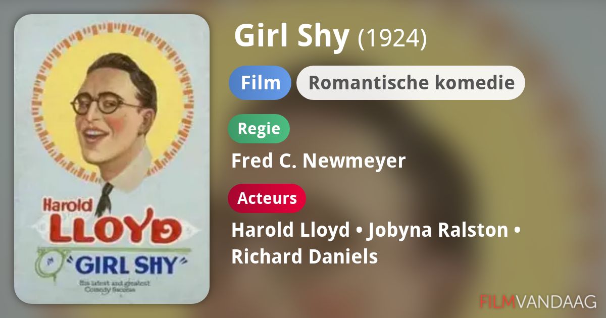 Girl Shy (film, 1924) - FilmVandaag.nl