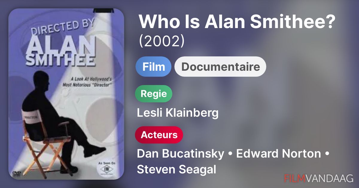 Who Is Alan Smithee? (film, 2002) - FilmVandaag.nl