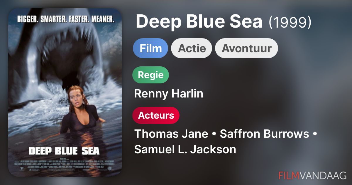 Deep Blue Sea (film, 1999) - FilmVandaag.nl