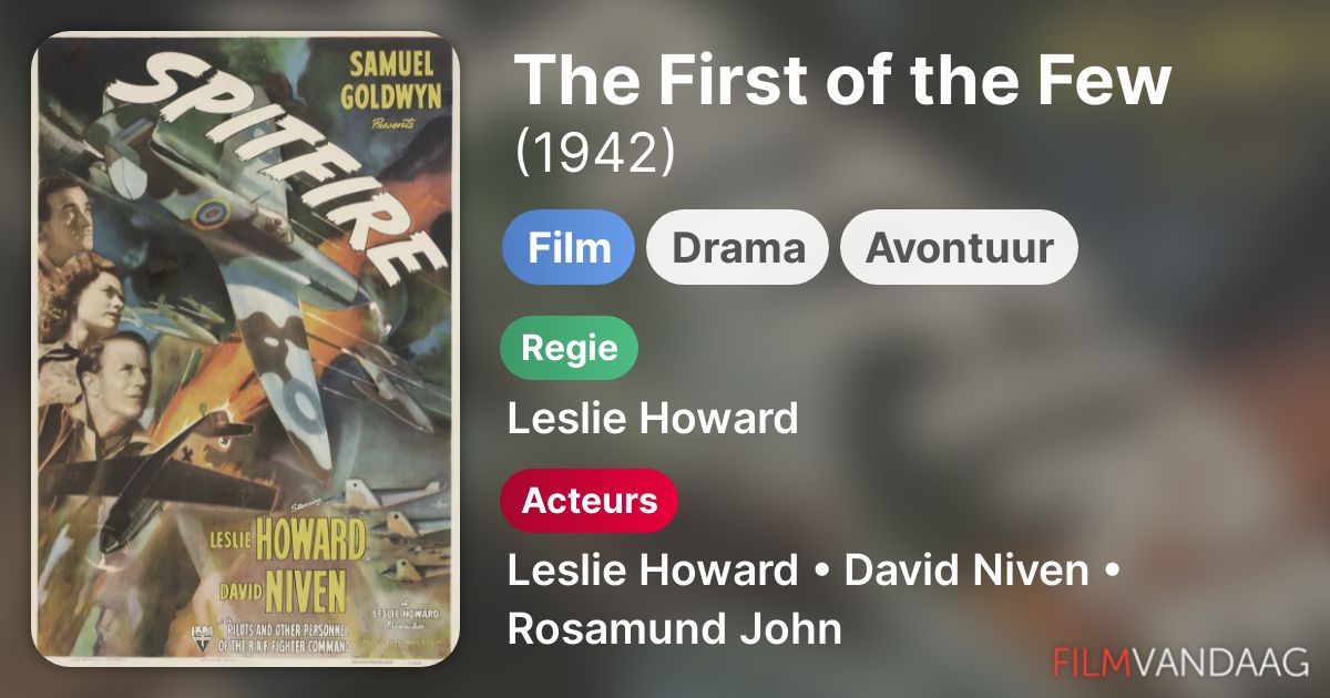 The First of the Few (film, 1942) - FilmVandaag.nl