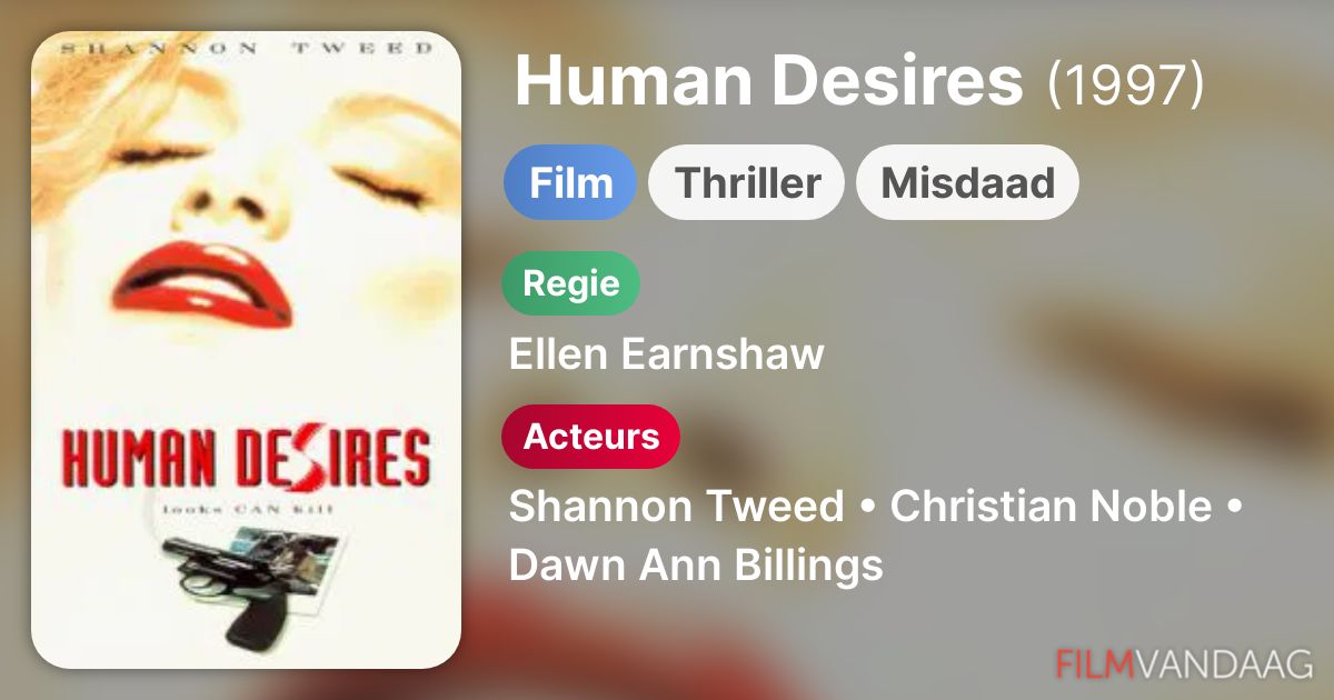Human Desires (film, 1997) - FilmVandaag.nl