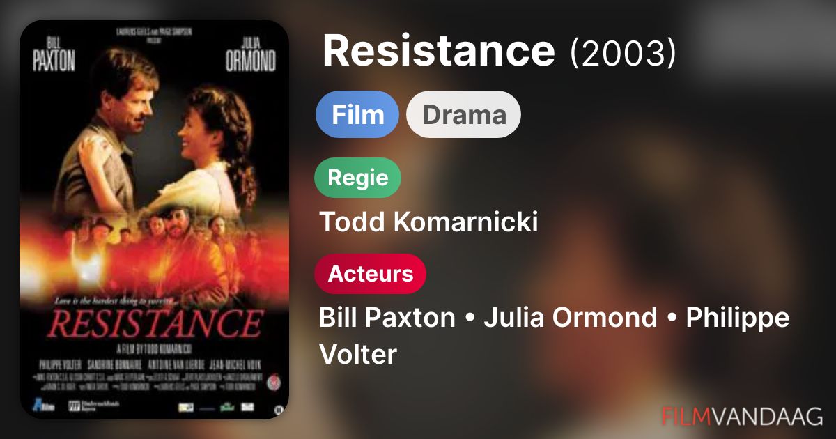 Resistance (film, 2003) - FilmVandaag.nl