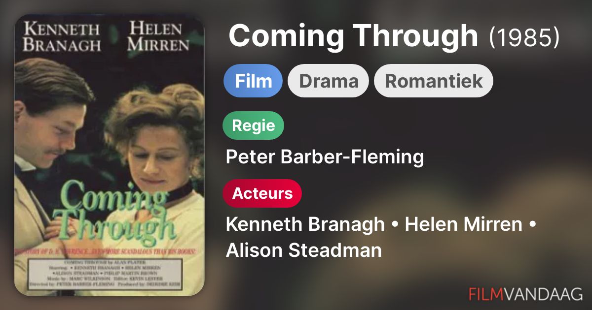 Coming Through (film, 1985) - FilmVandaag.nl