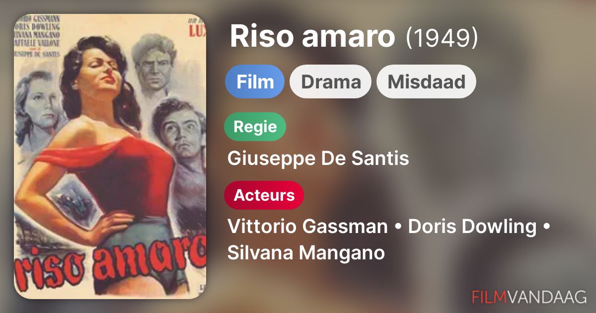 Riso amaro (film, 1949) - FilmVandaag.nl