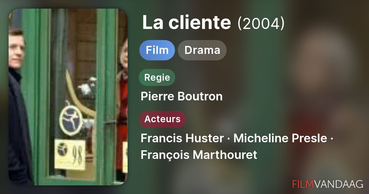 La cliente (film, 2004) - FilmVandaag.nl