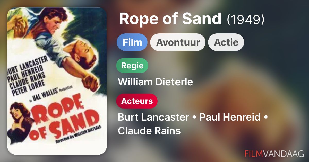 Rope of Sand (film, 1949) - FilmVandaag.nl