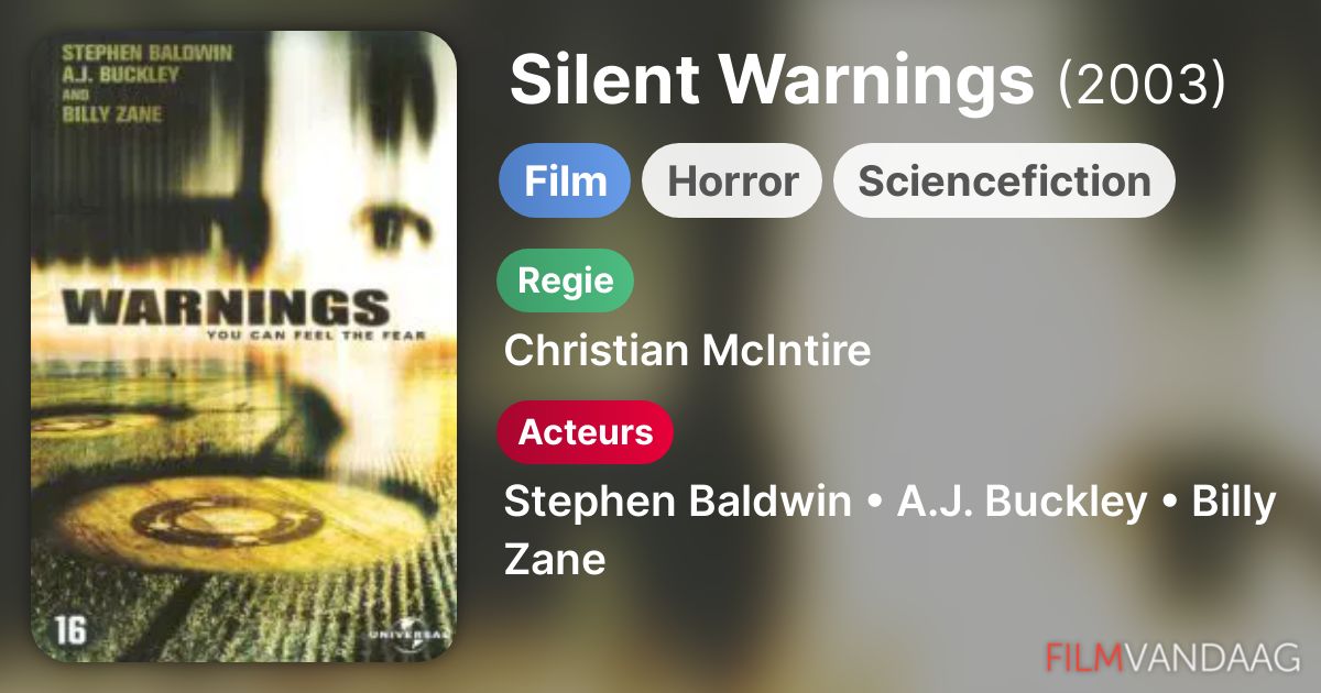 Silent Warnings (film, 2003) - FilmVandaag.nl