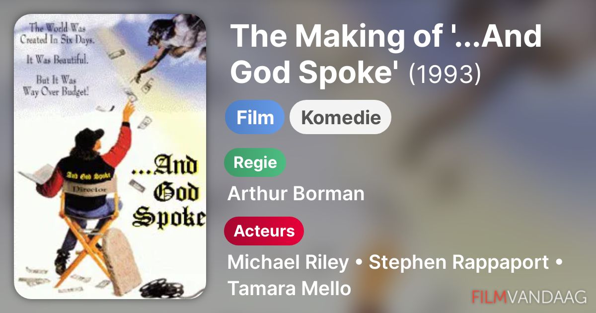 The Making of '...And God Spoke' (film, 1993) - FilmVandaag.nl