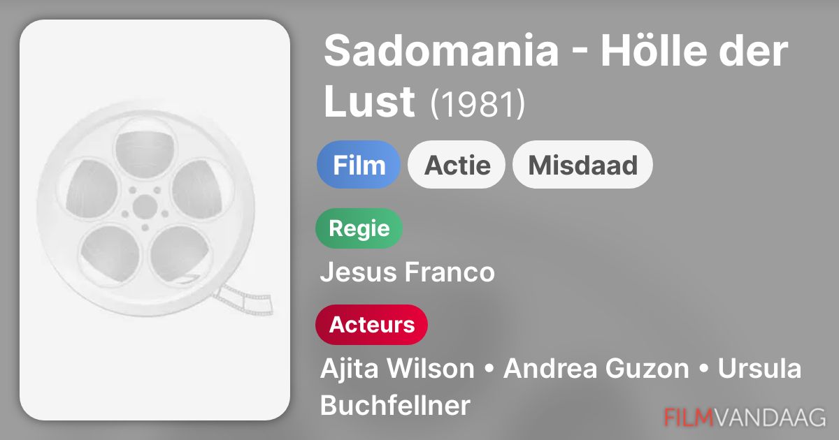 Sadomania - Hölle der Lust (film, 1981) - FilmVandaag.nl
