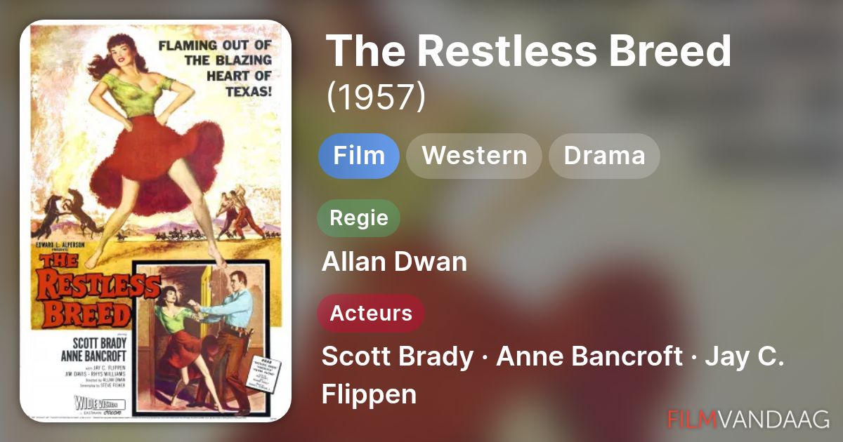 The Restless Breed (film, 1957) - FilmVandaag.nl