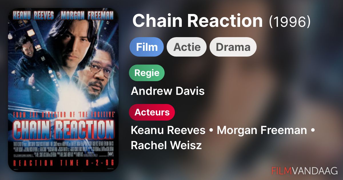 Chain Reaction (film, 1996) - FilmVandaag.nl
