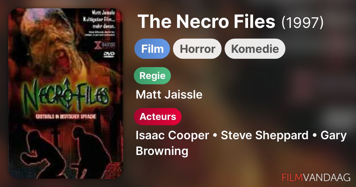 The Necro Files (film, 1997) - FilmVandaag.nl