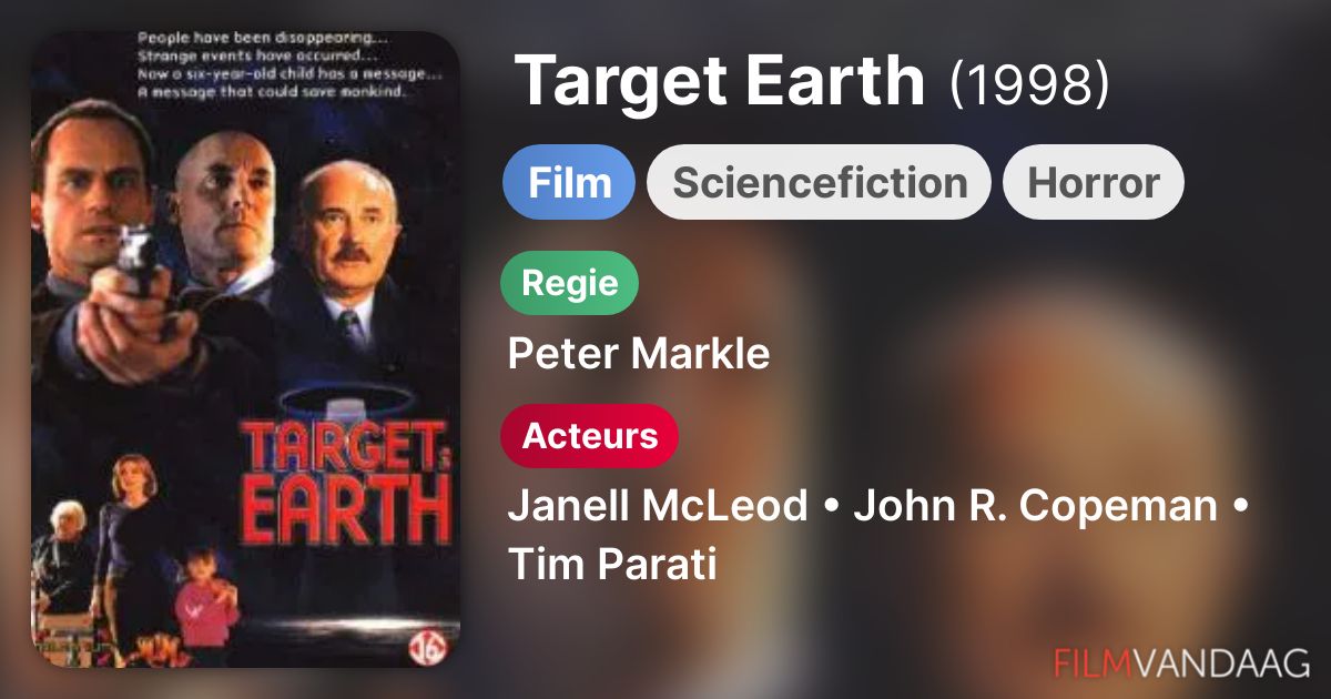 Target Earth (film, 1998) - FilmVandaag.nl