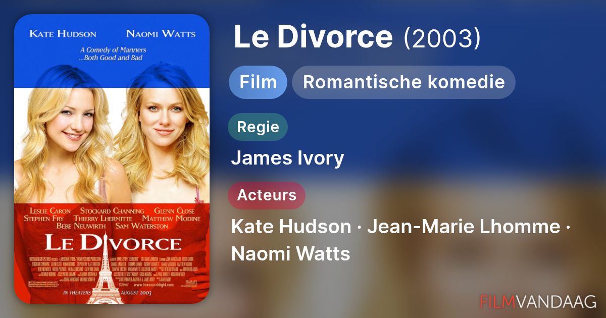 Le Divorce (film, 2003) - FilmVandaag.nl