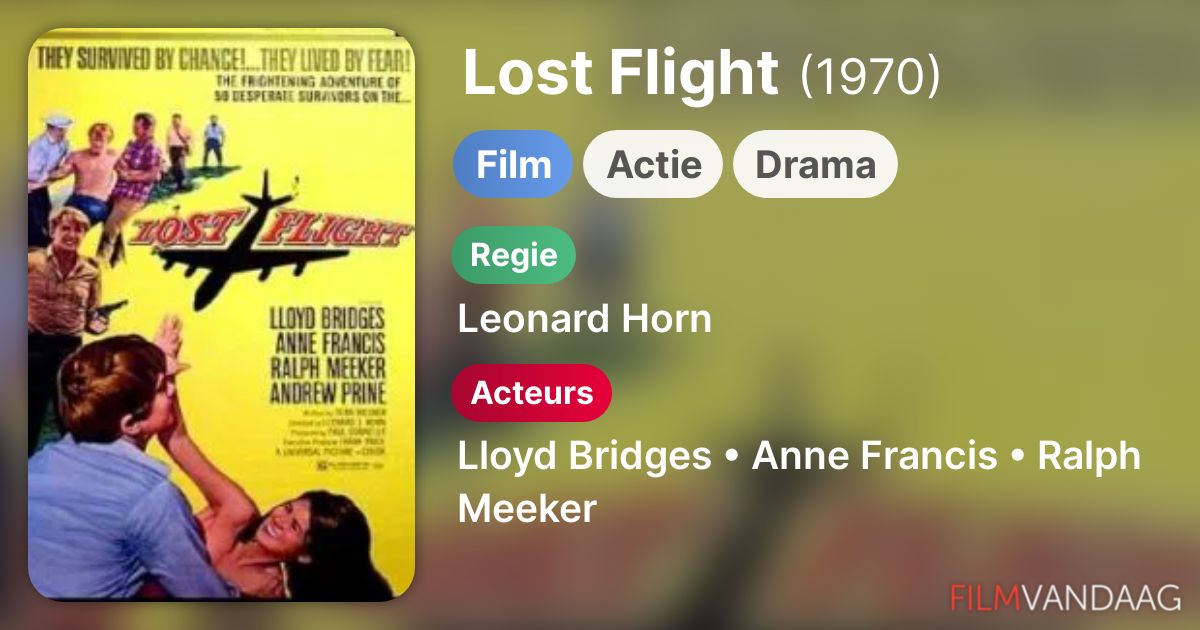 Lost Flight (film, 1969) - FilmVandaag.nl