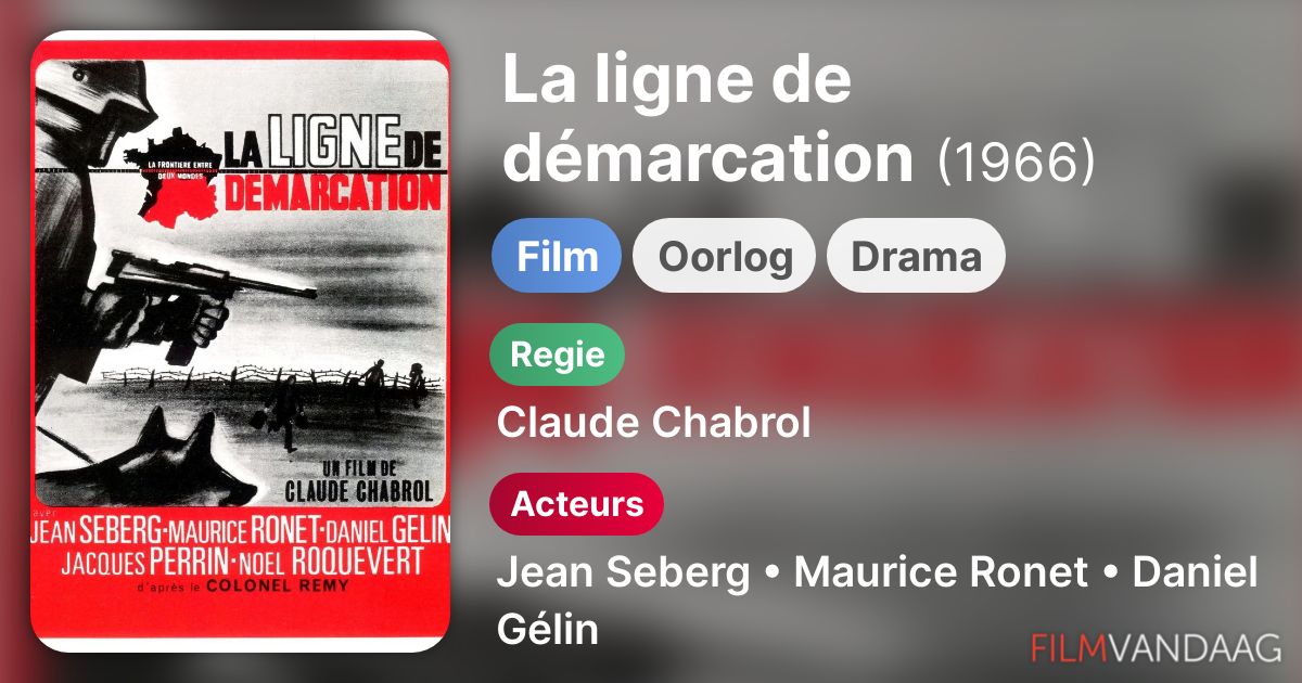 La ligne de démarcation (film, 1966) - FilmVandaag.nl