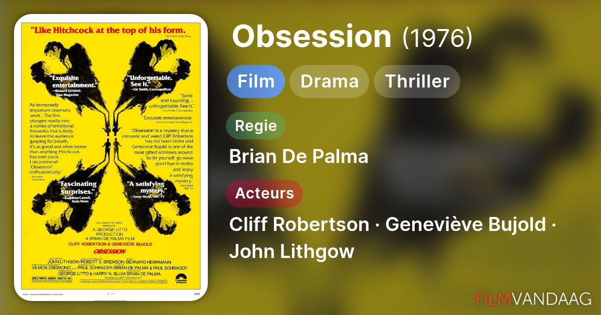 Obsession (film, 1976) - FilmVandaag.nl