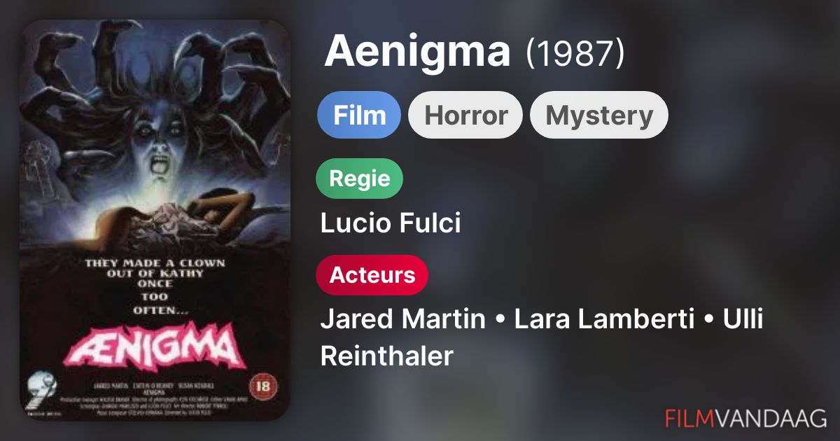 Aenigma (film, 1987) - FilmVandaag.nl