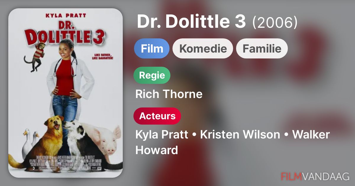 Dr. Dolittle 3 (film, 2006) - FilmVandaag.nl