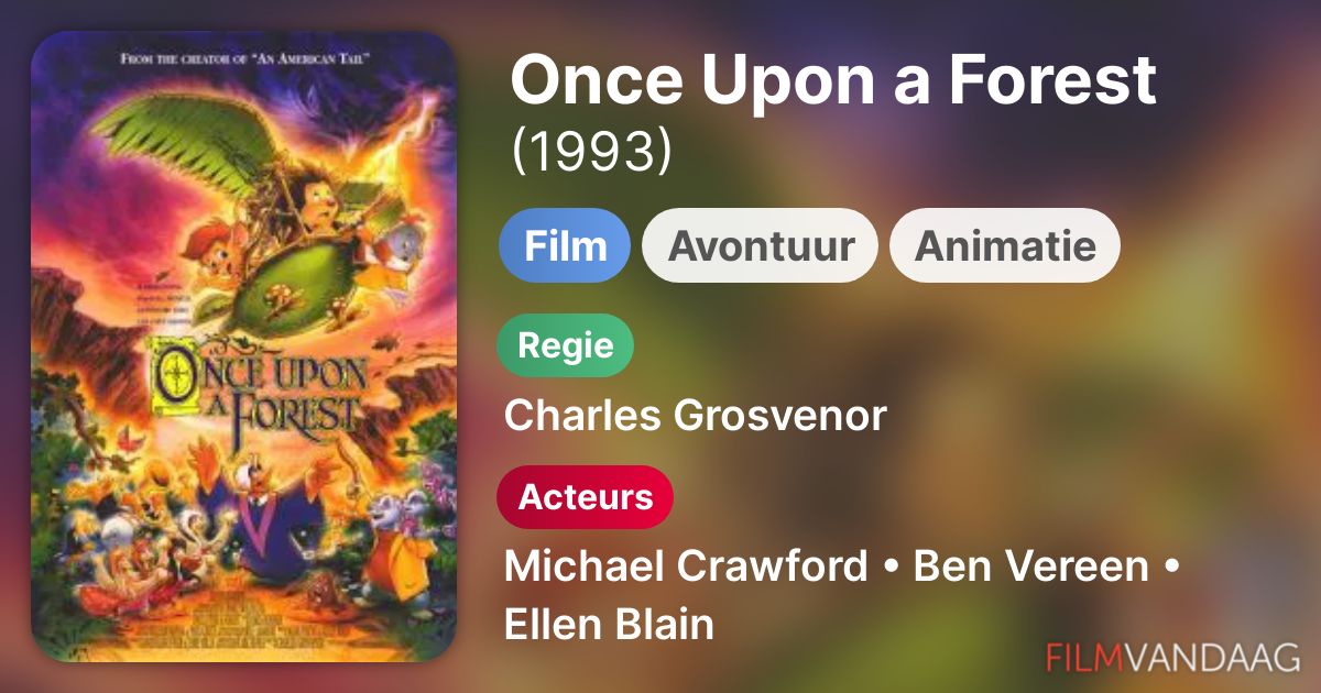 Once Upon a Forest (film, 1993) - FilmVandaag.nl
