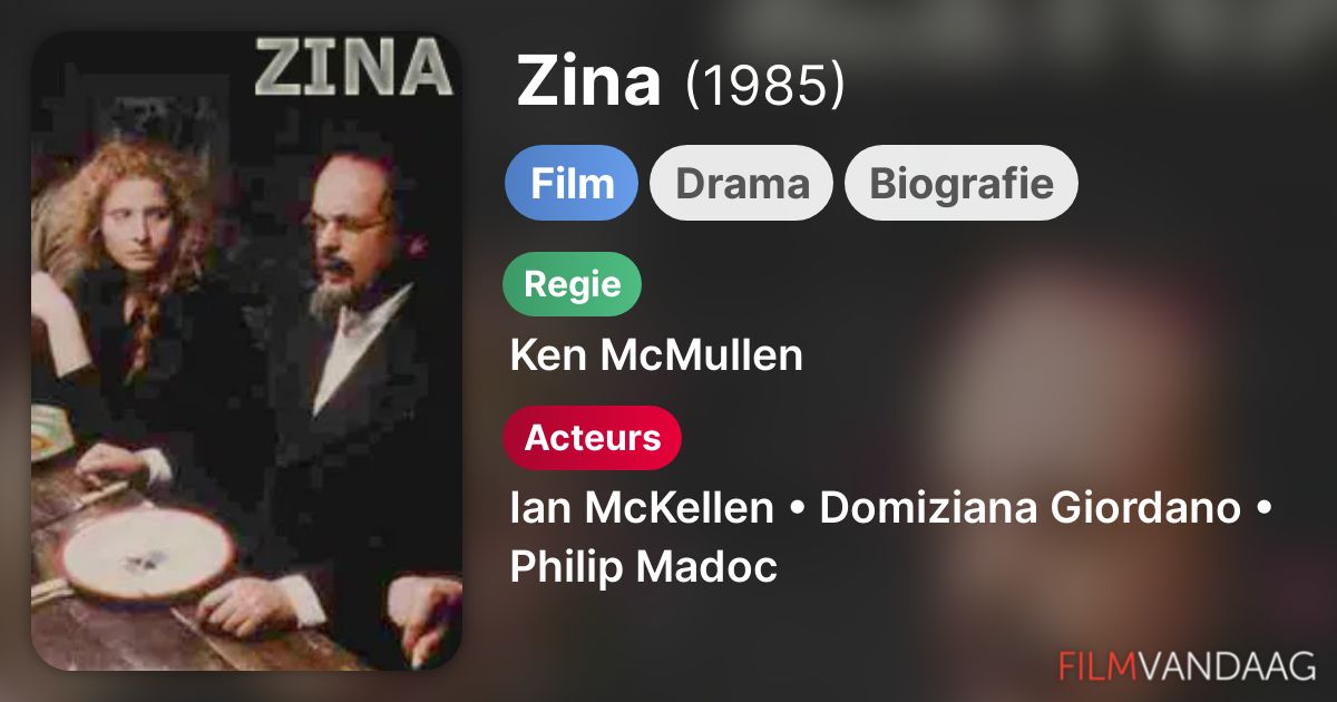 Zina (film, 1985) - FilmVandaag.nl