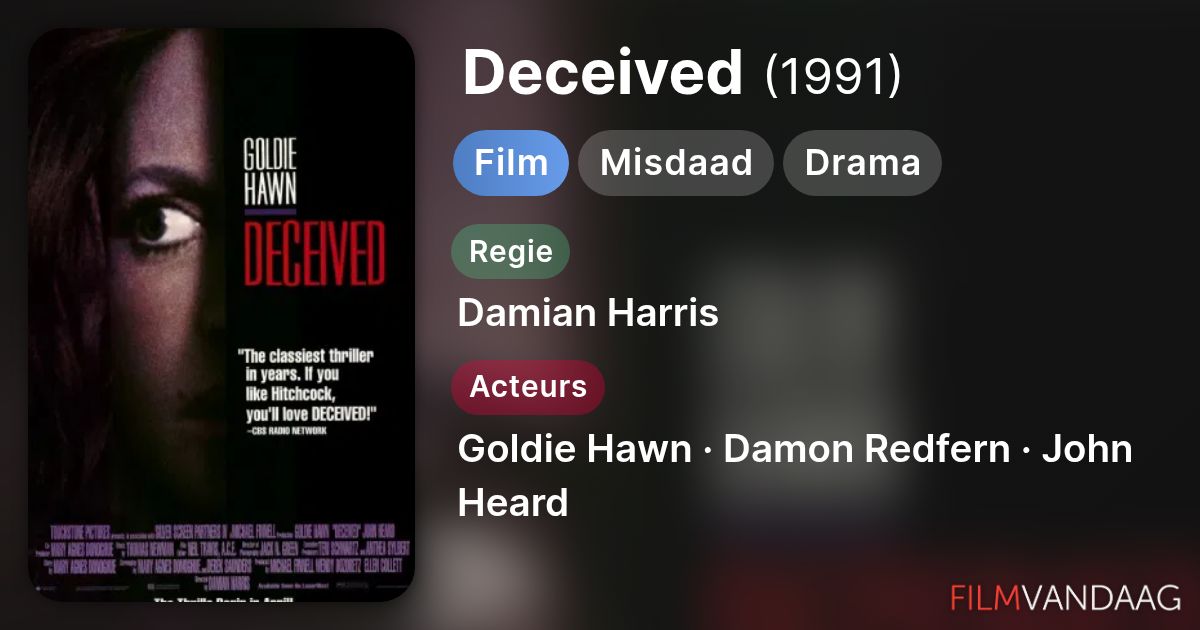Deceived (film, 1991) - FilmVandaag.nl