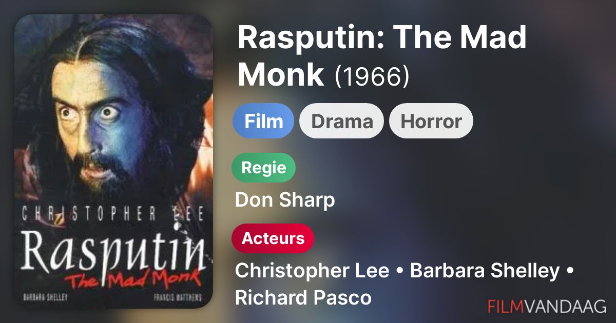 Rasputin: The Mad Monk (film, 1966) - FilmVandaag.nl