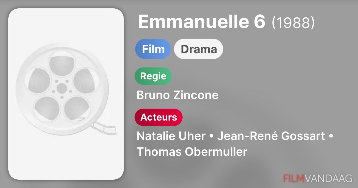 Emmanuelle 6 (film, 1988) Nu Online Kijken - FilmVandaag.nl