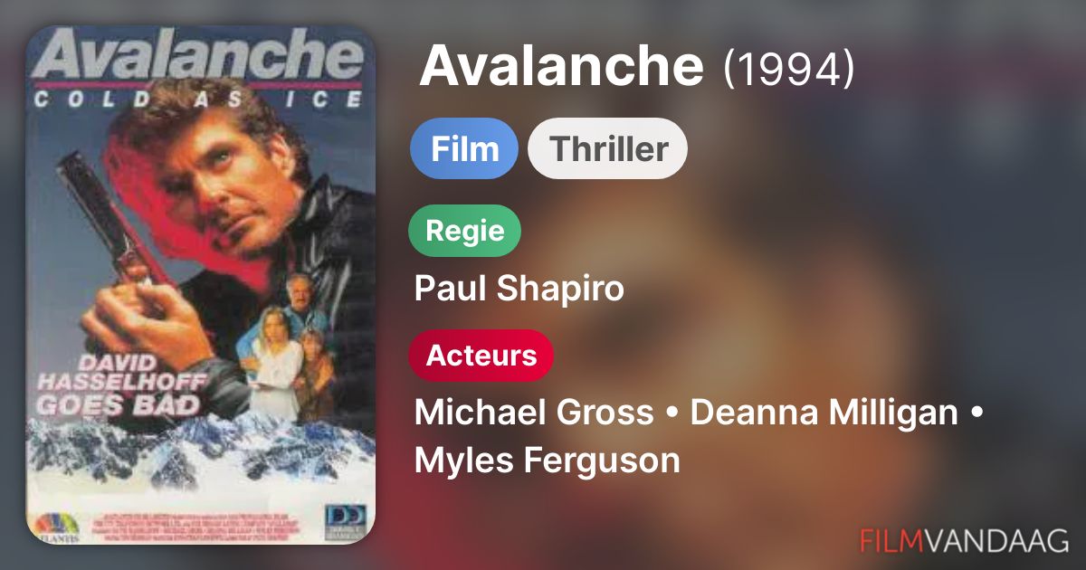 Avalanche (film, 1994) - FilmVandaag.nl