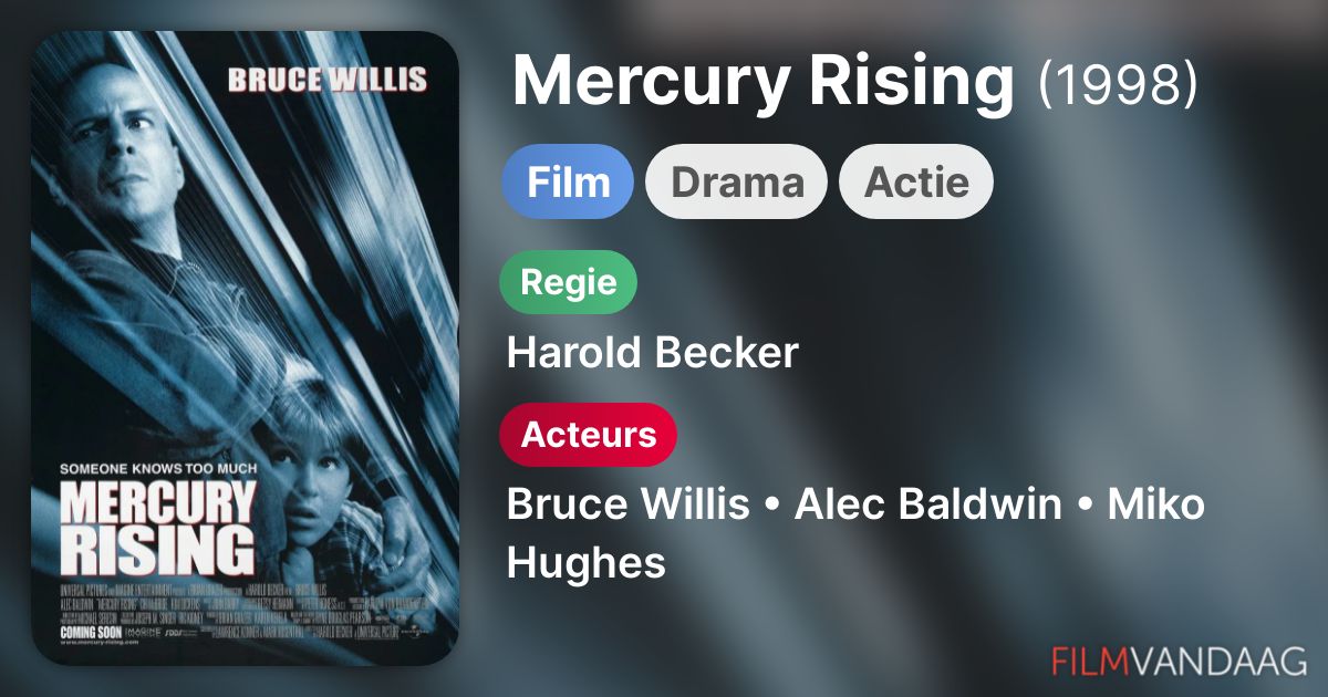 Mercury Rising (film, 1998) - FilmVandaag.nl