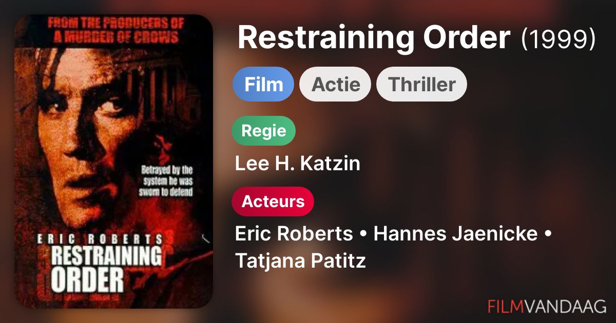 Restraining Order (film, 1999) - FilmVandaag.nl