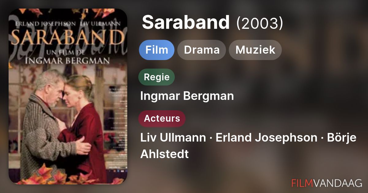 Saraband (film, 2003) - FilmVandaag.nl