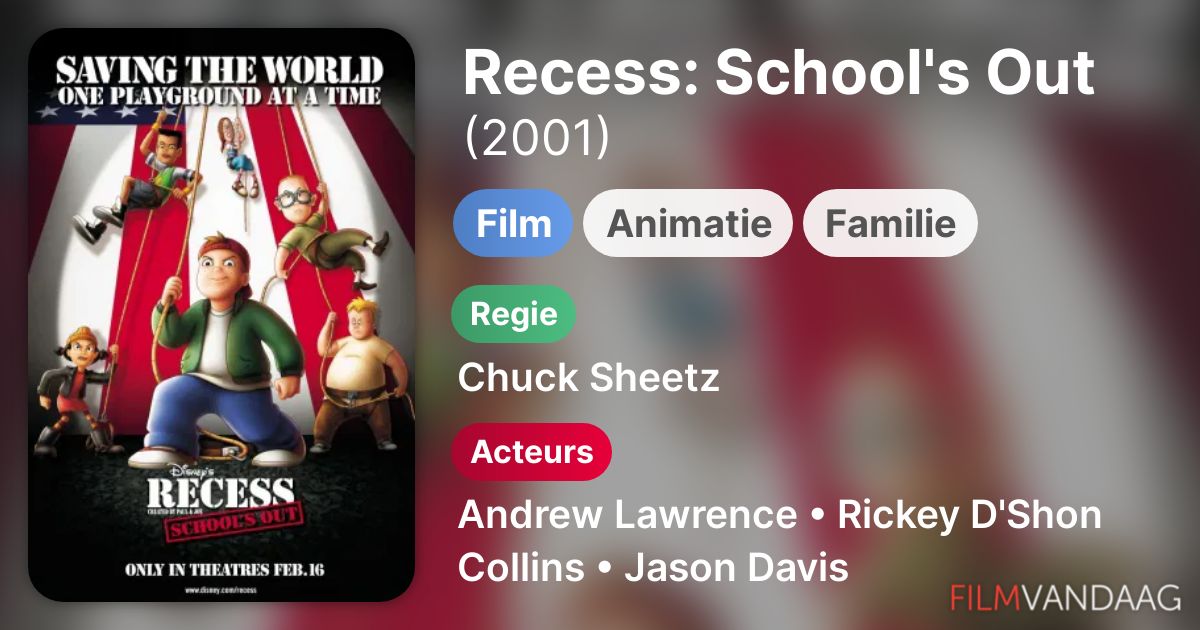 Recess: School's Out (film, 2001) - FilmVandaag.nl
