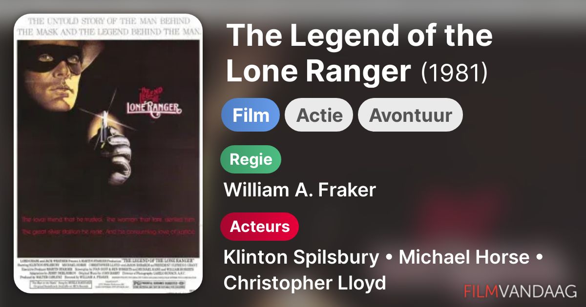 The Legend of the Lone Ranger (film, 1981) - FilmVandaag.nl
