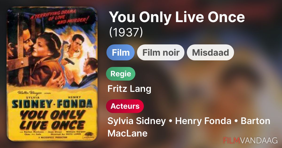You Only Live Once (film, 1937) - FilmVandaag.nl