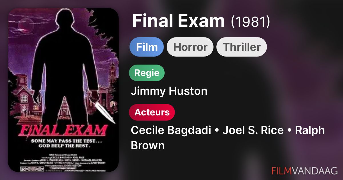 Final Exam (film, 1981) - FilmVandaag.nl