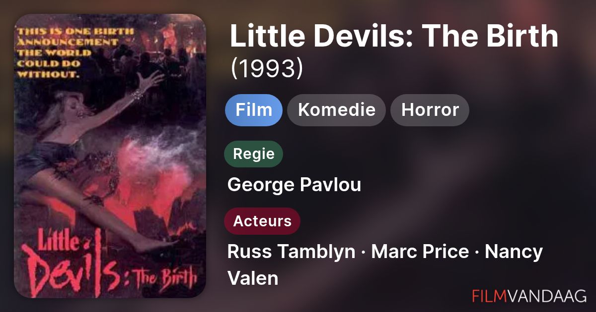 Little Devils: The Birth (film, 1993) - FilmVandaag.nl