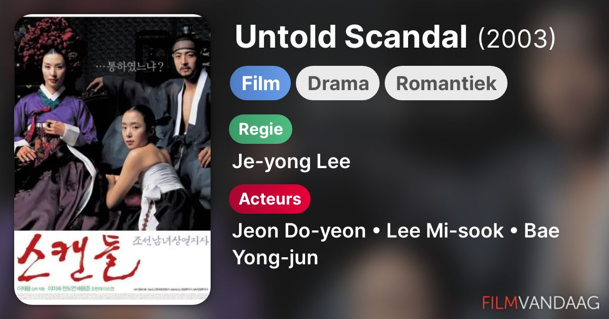 Untold Scandal (film, 2003) - FilmVandaag.nl