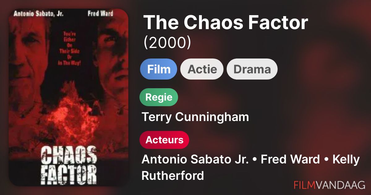 The Chaos Factor (film, 2000) - FilmVandaag.nl