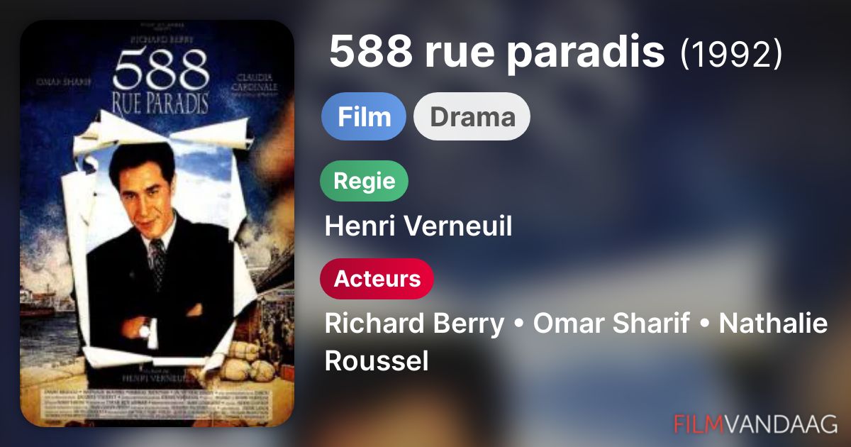 588 rue paradis (film, 1992) - FilmVandaag.nl
