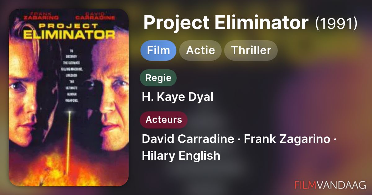 Project Eliminator (film, 1991) - FilmVandaag.nl