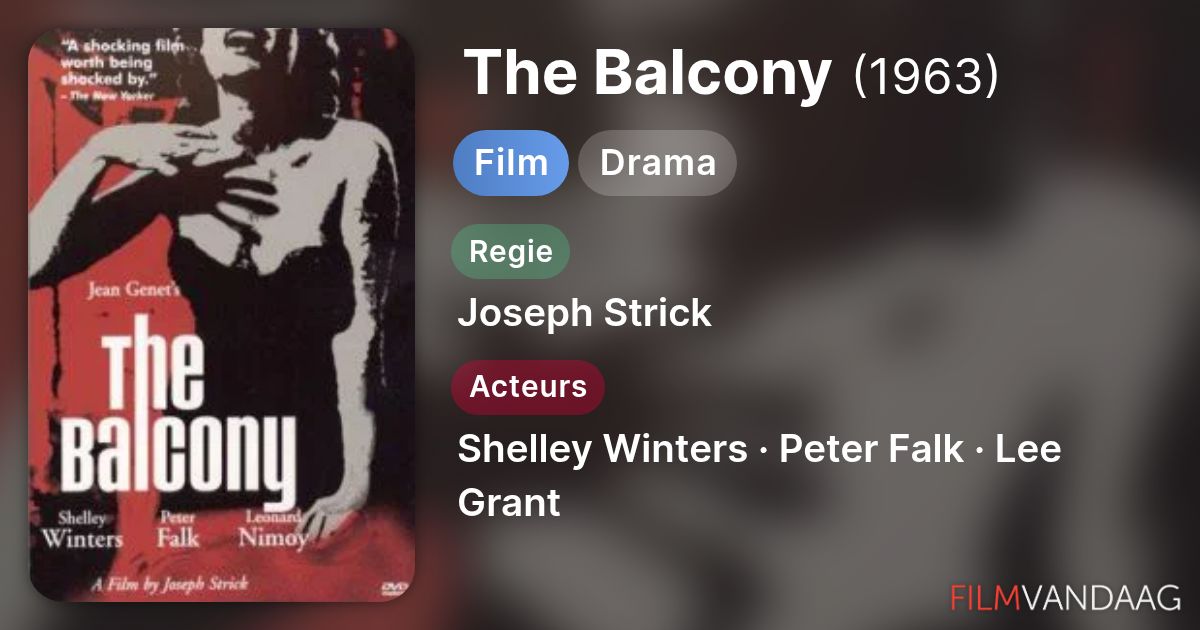 The Balcony (film, 1963) - FilmVandaag.nl