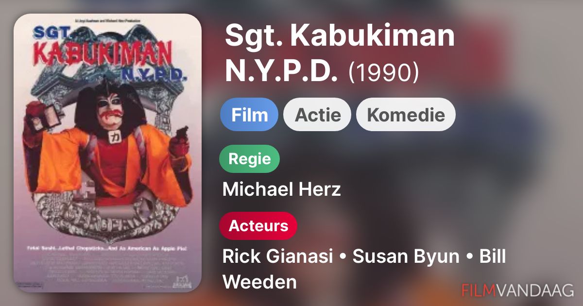 Sgt. Kabukiman N.Y.P.D. (film, 1990) - FilmVandaag.nl