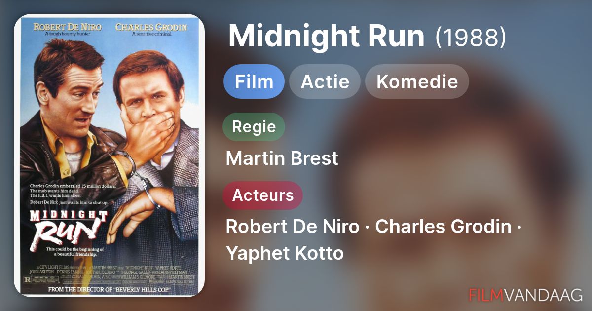 Midnight Run (film, 1988) - FilmVandaag.nl