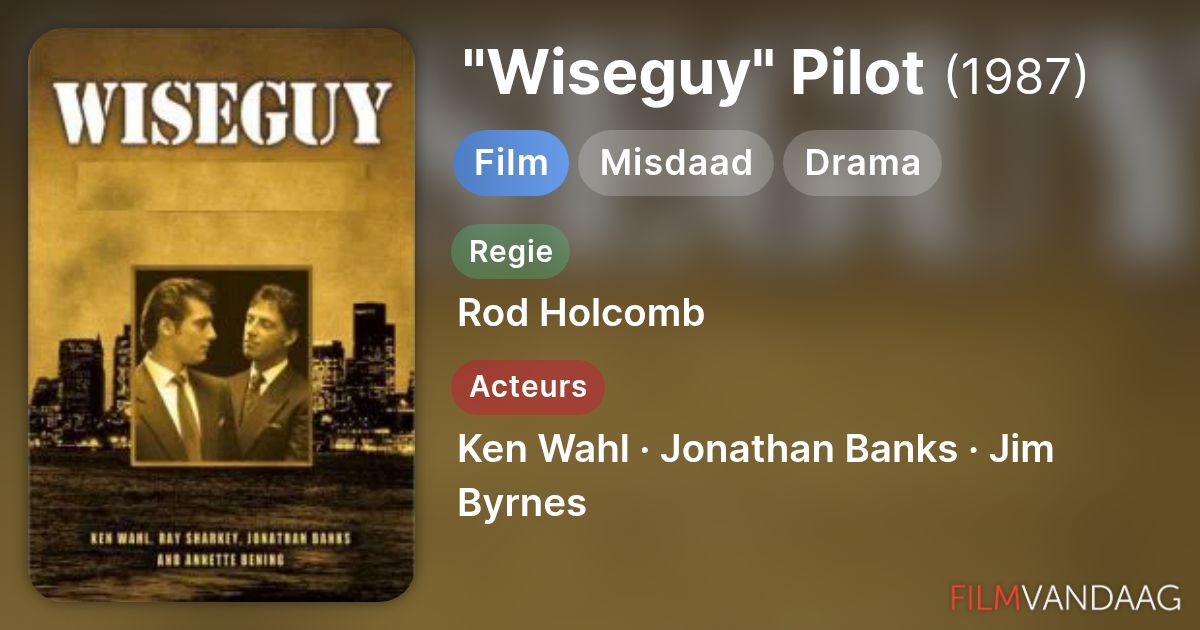 "Wiseguy" Pilot (film, 1987) - FilmVandaag.nl