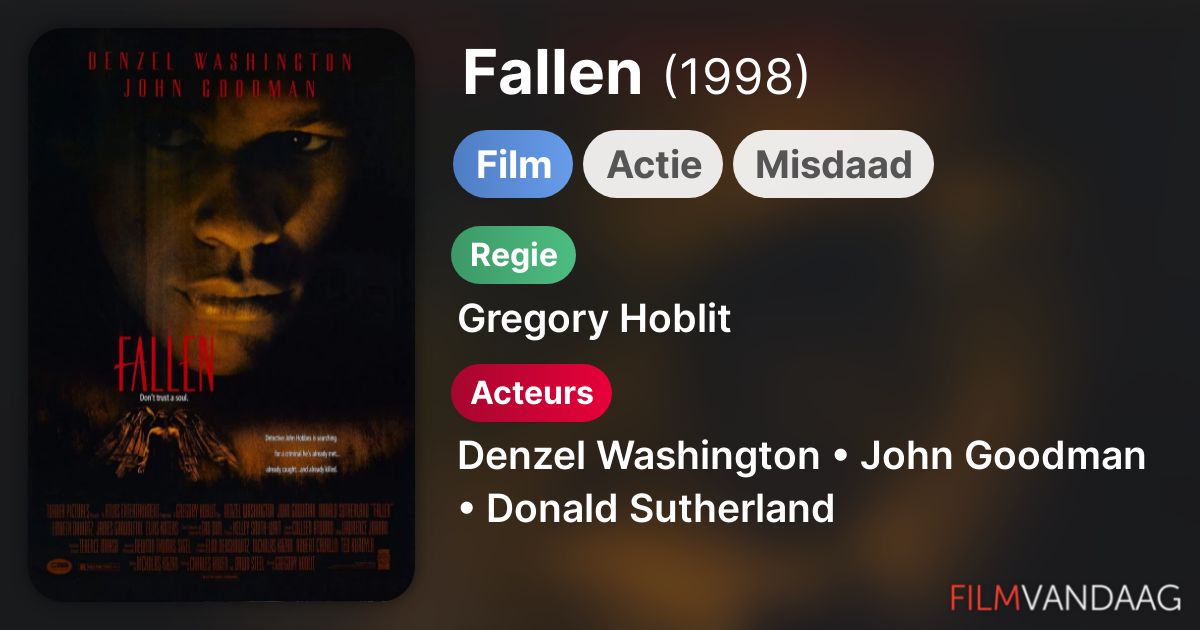 Fallen (film, 1998) - FilmVandaag.nl