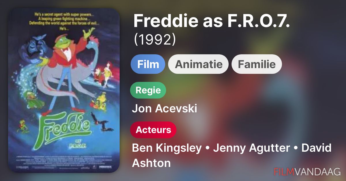 Freddie as F.R.O.7. (film, 1992) Nu Online Kijken - FilmVandaag.nl