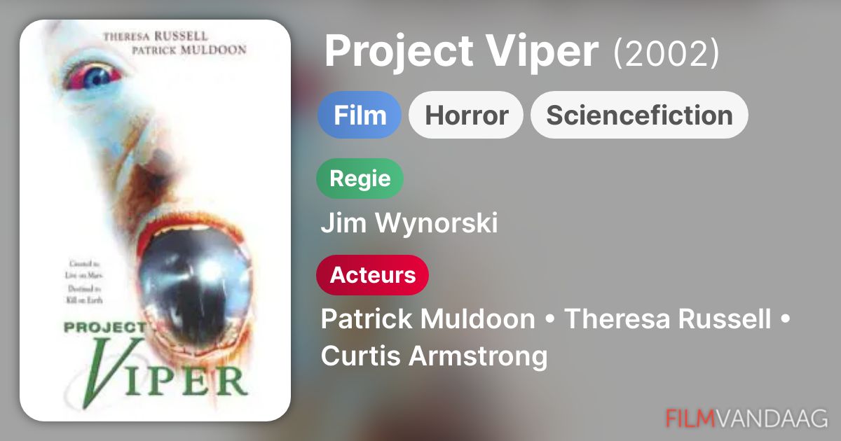 Project Viper (film, 2002) - FilmVandaag.nl