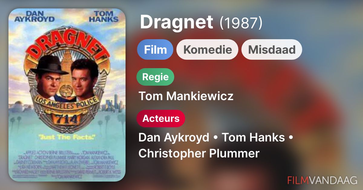 Dragnet (film, 1987) - FilmVandaag.nl