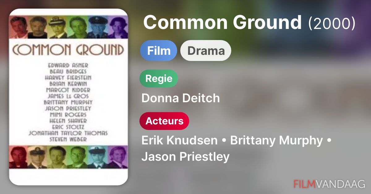 Common Ground (film, 2000) - FilmVandaag.nl